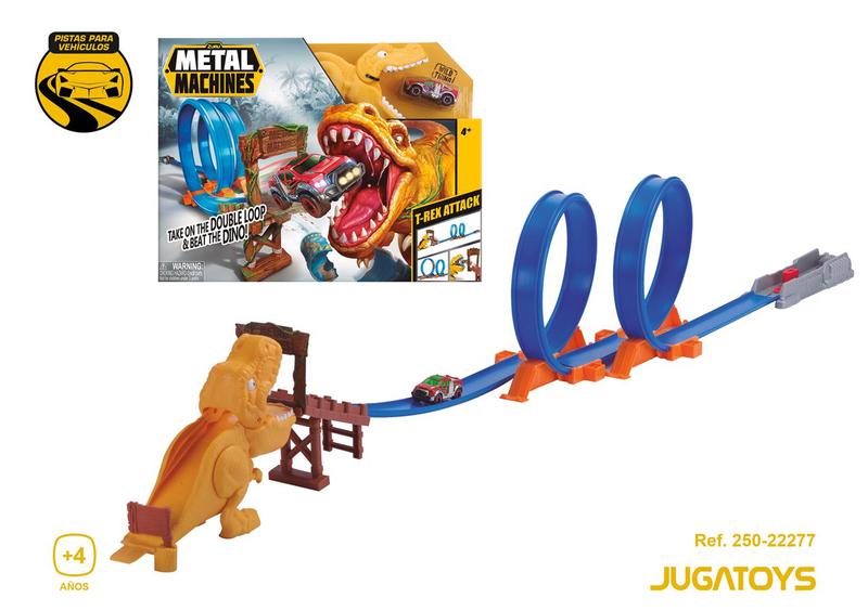 PISTA METAL MACHINES DINOSAURIO - Juguetería Mary