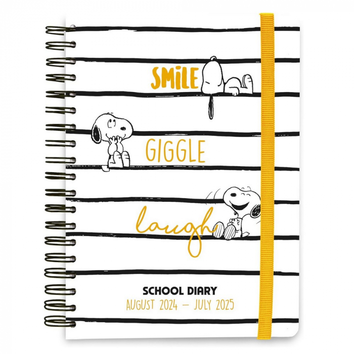 AGENDA ESCOLAR TAPA DURA ESPIRAL SNOOPY - Juguetería Mary
